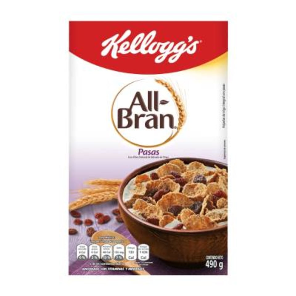 All Bran Pasas Kelloggs 490.0 - Gr
