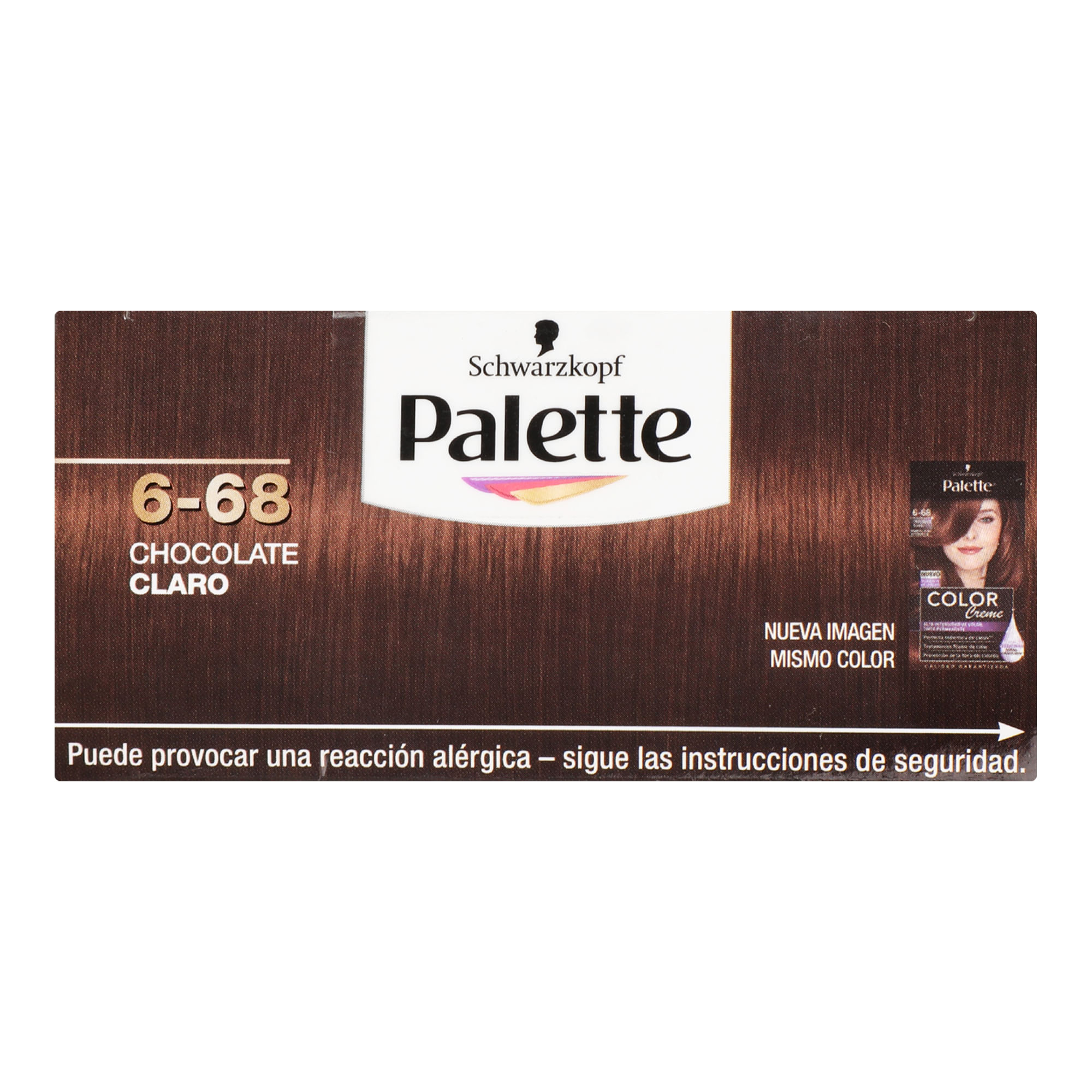 Tinte P/Cabello Chocolate Claro 6-68 Palette 1.