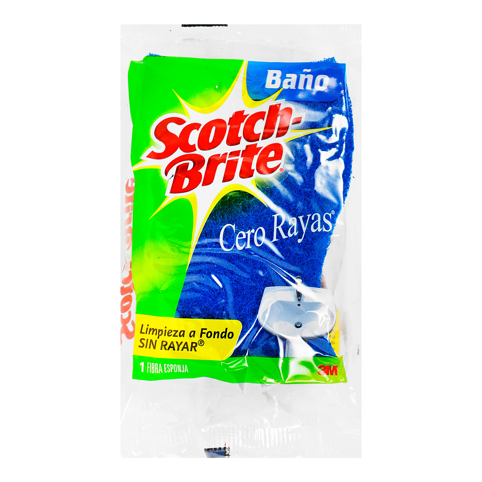 Fibra Esponja Gde Cero Rayas 87X180Mm Scotch Bri