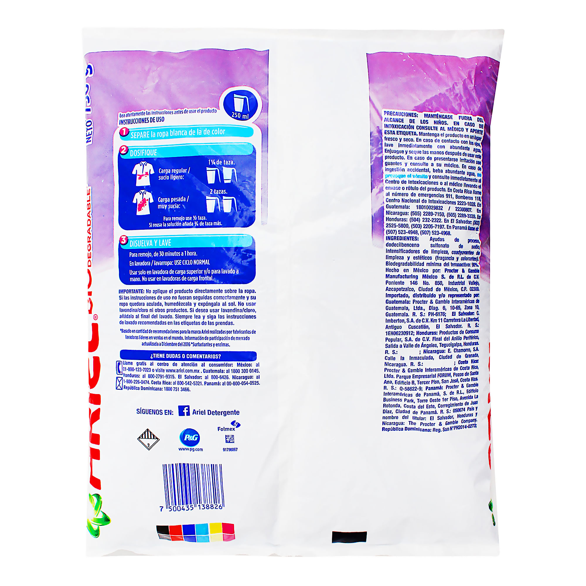 Detergente Con Un Toque De Downy Ariel 750.0