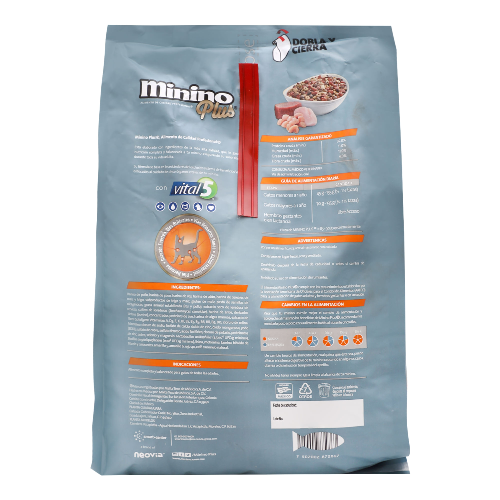 Comida Para Gato Plus Minino 1.3 - Kg