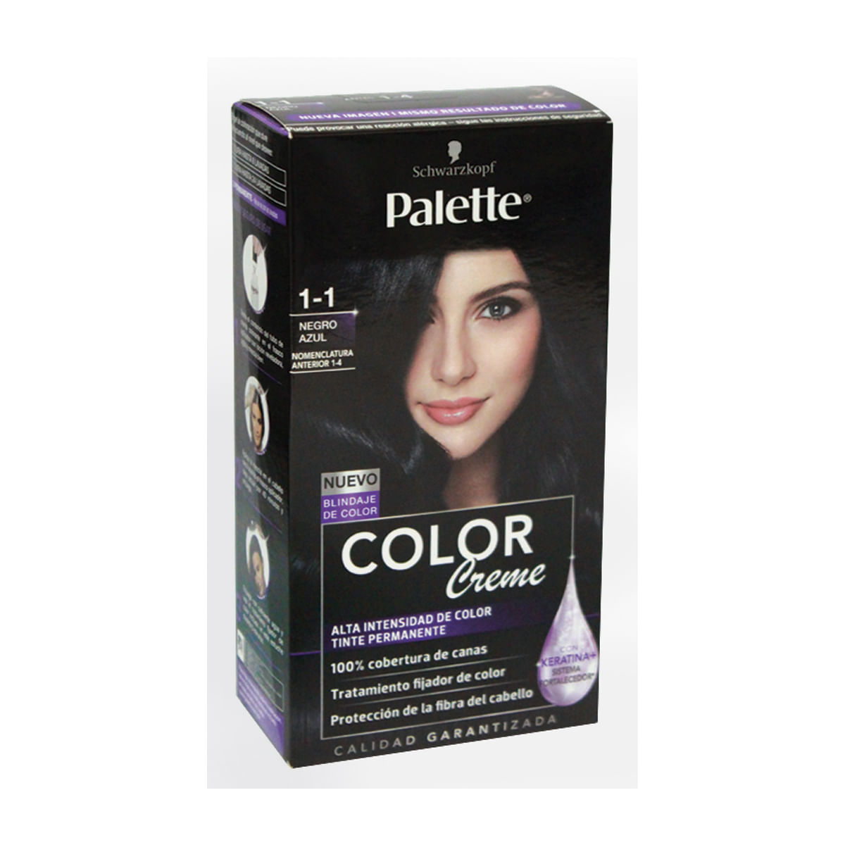 Tinte P/Cabello Negro Azul 1-1 Palette 1.0 - Pz