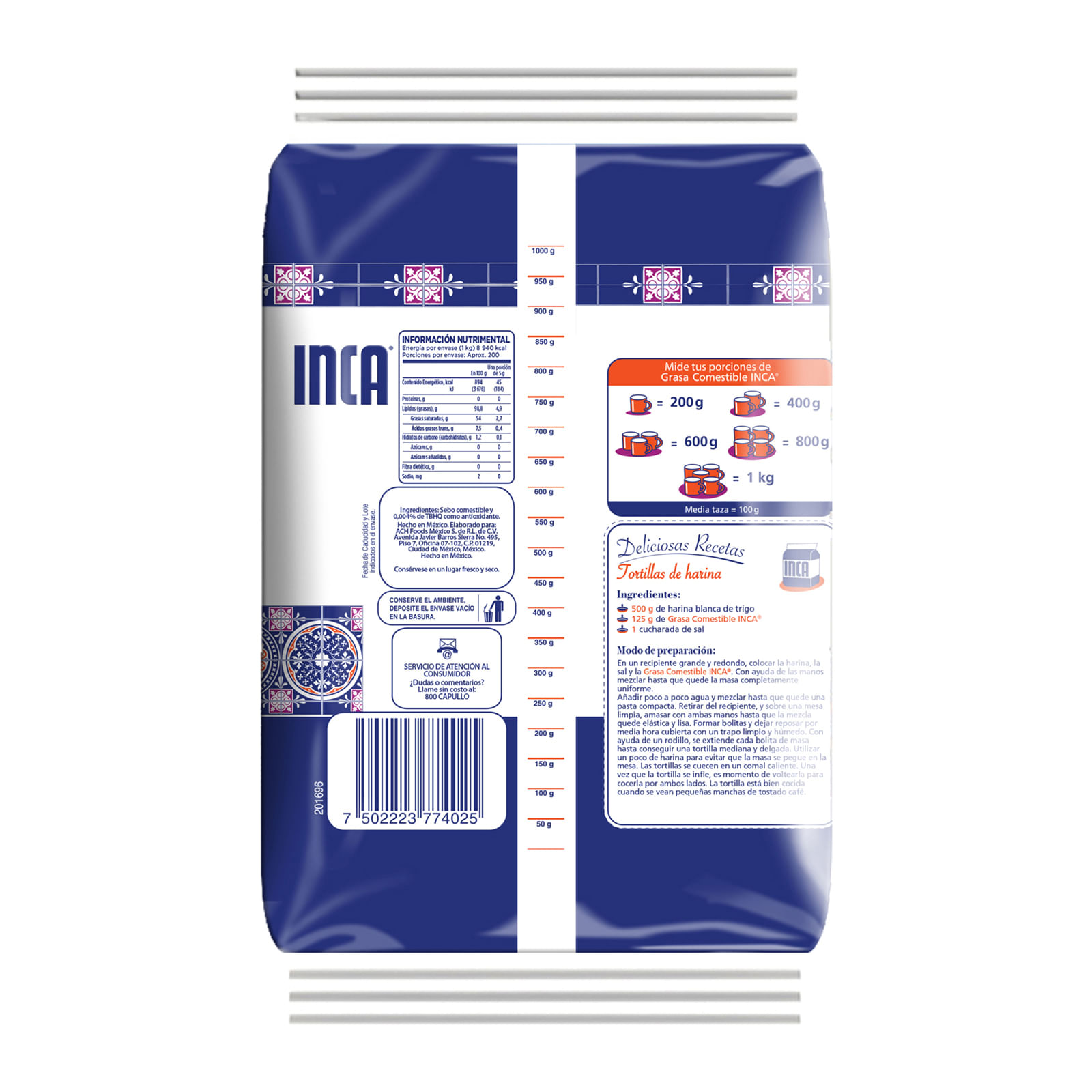 Manteca Vegetal Inca 1.0 - Kg