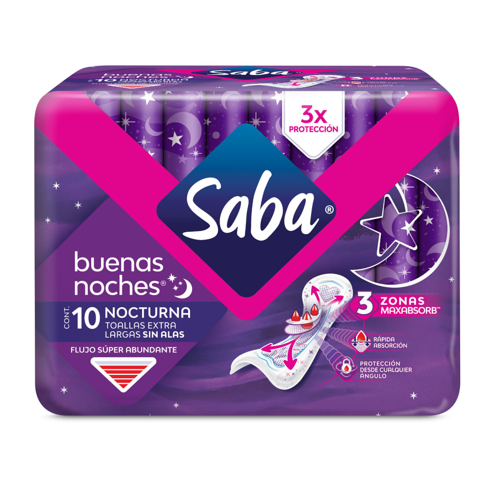 Toalla Fem B Noches S/Alas Saba 10.0 - Pza