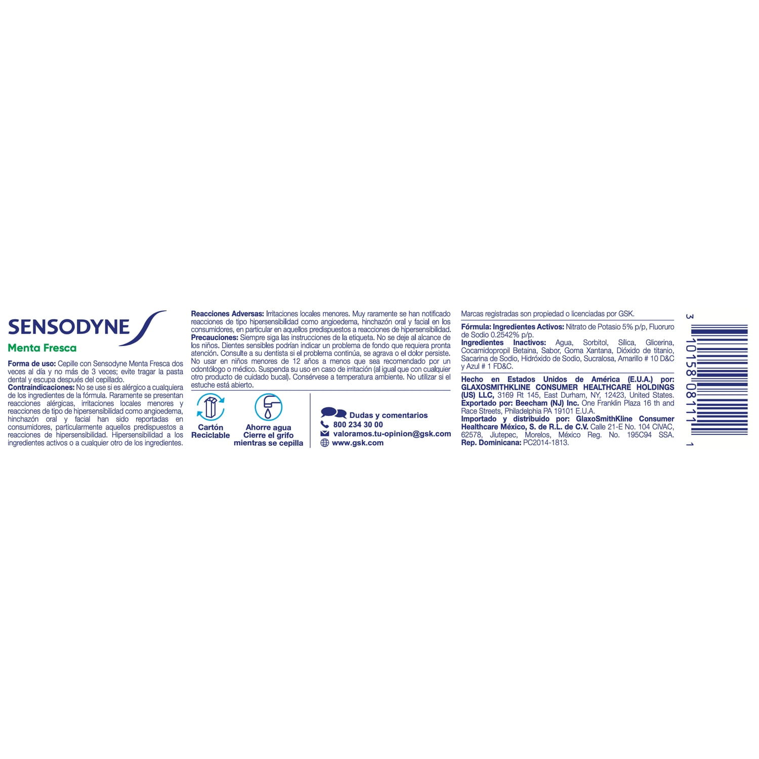 Crema Dental Mint Imp. Sensodyne 113-Gr