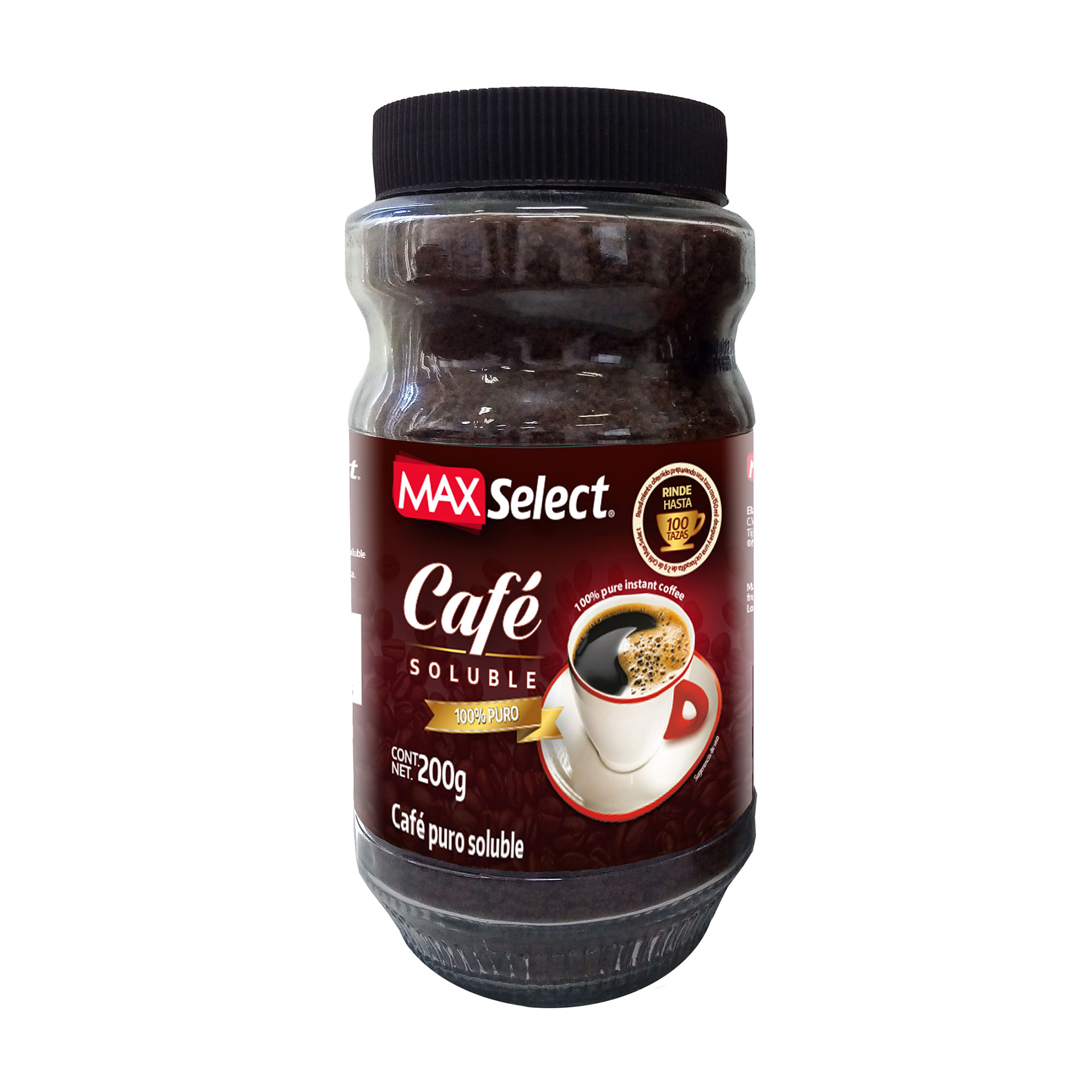 Cafe Soluble Regular 100% Puro Max Select 200.