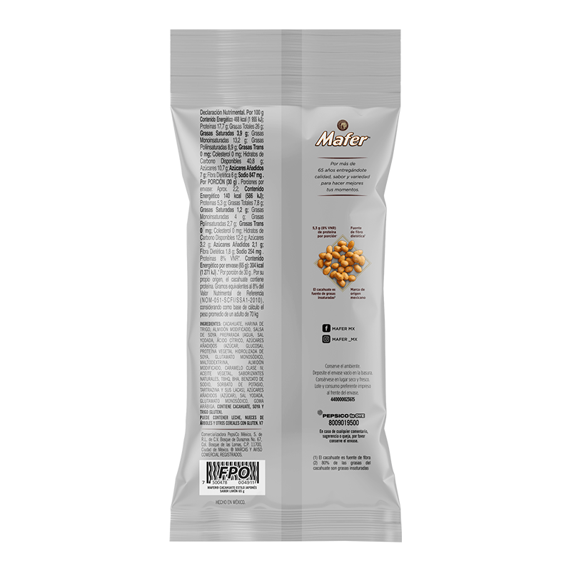 Cacahuates Japones Con Limon Mafer 65.0 - Gr