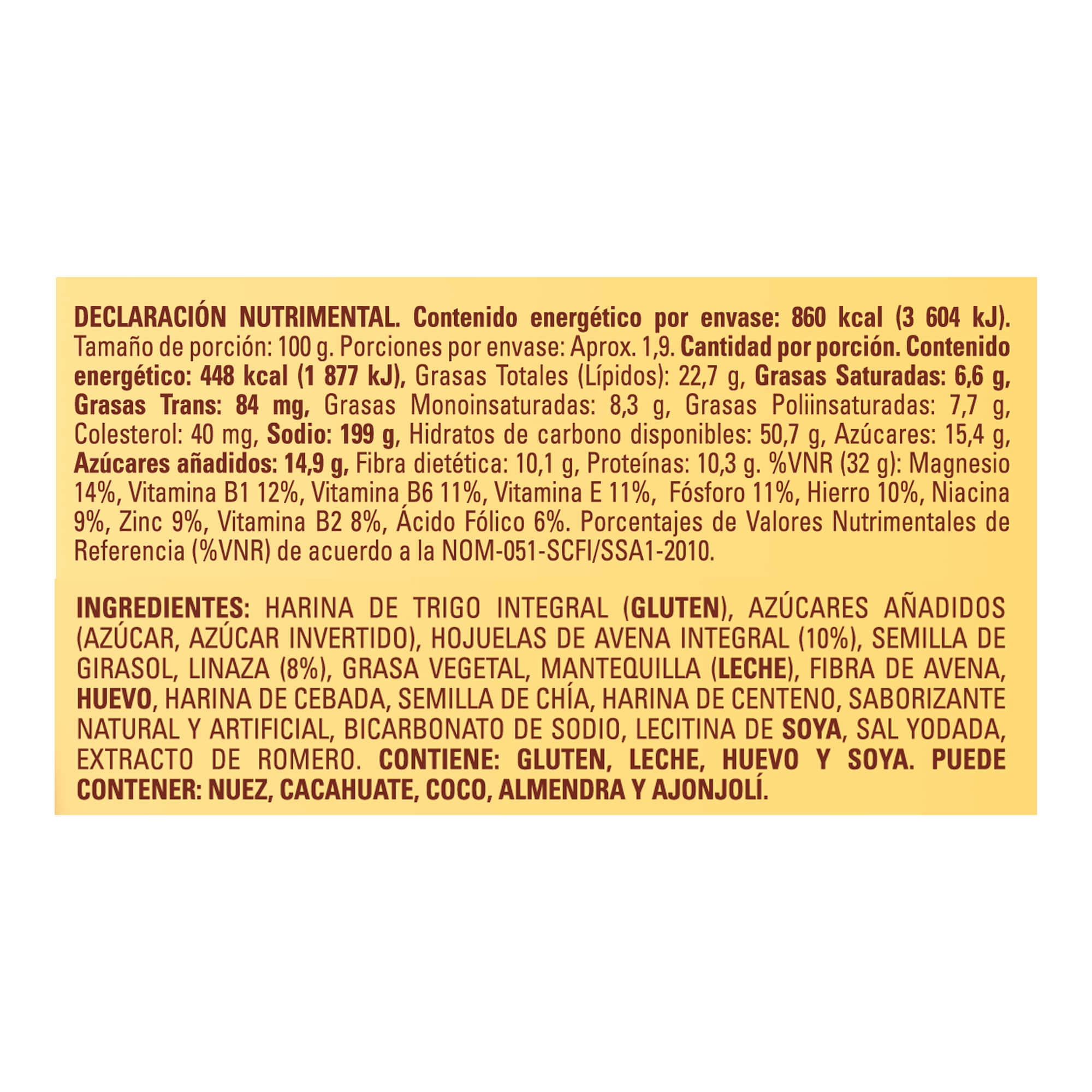 Barra Multigrano Linaza Bimbo 192.0 - Gr