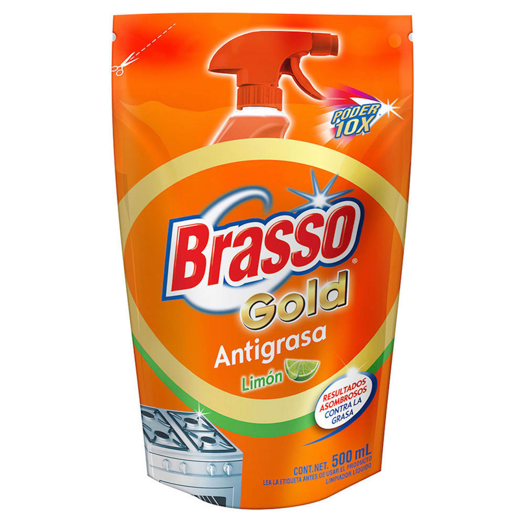 Limpiador Liquido Antigrasa Doy Pack Brasso 500