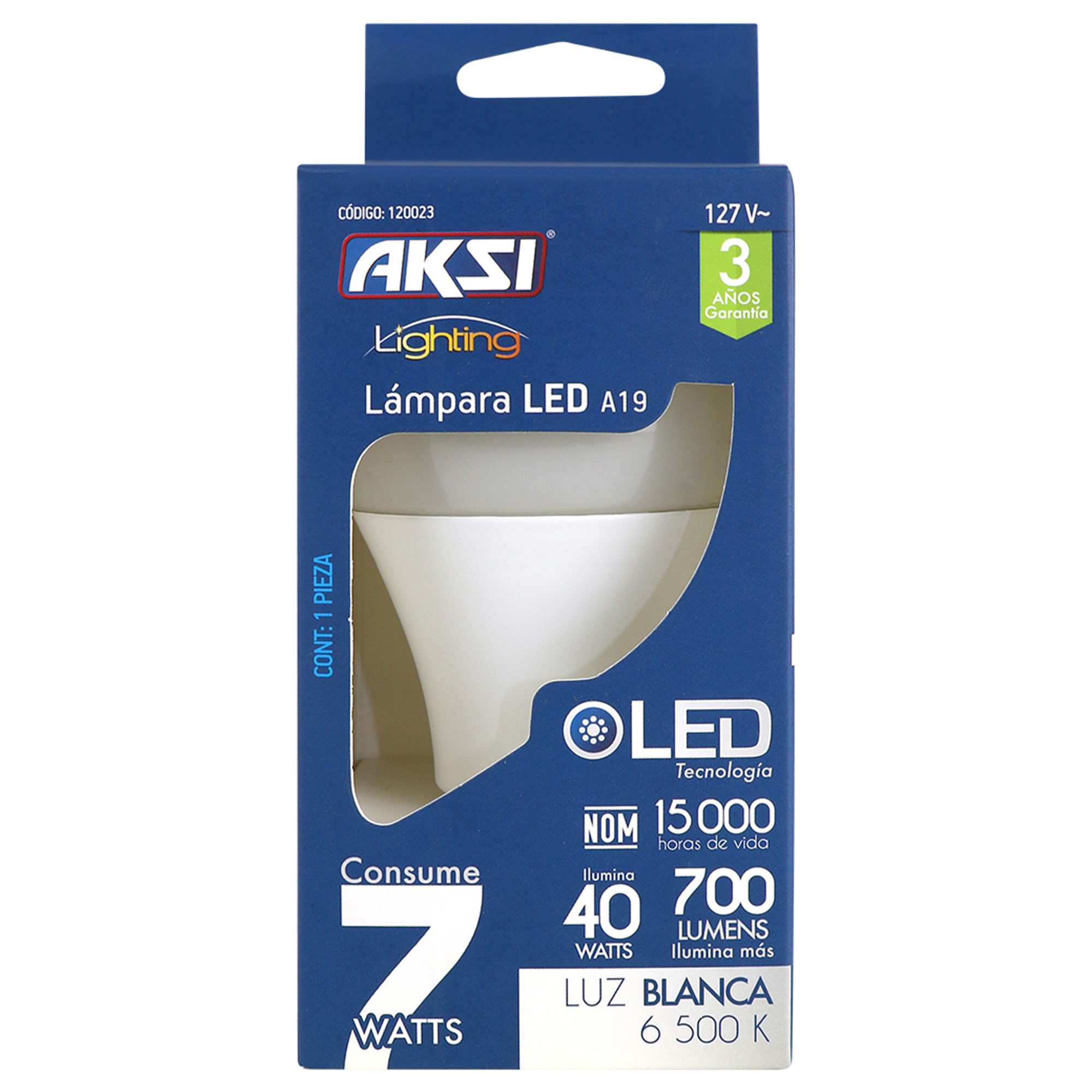 Foco Led Luz Blanca 5w Aksi 1.0 - Pza