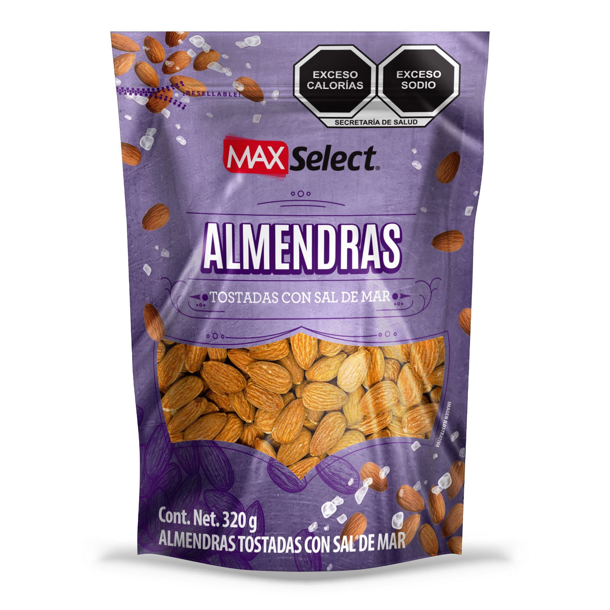 ALMENDRAS NATURALES CON SAL MAX SELECT 320.0 - GR