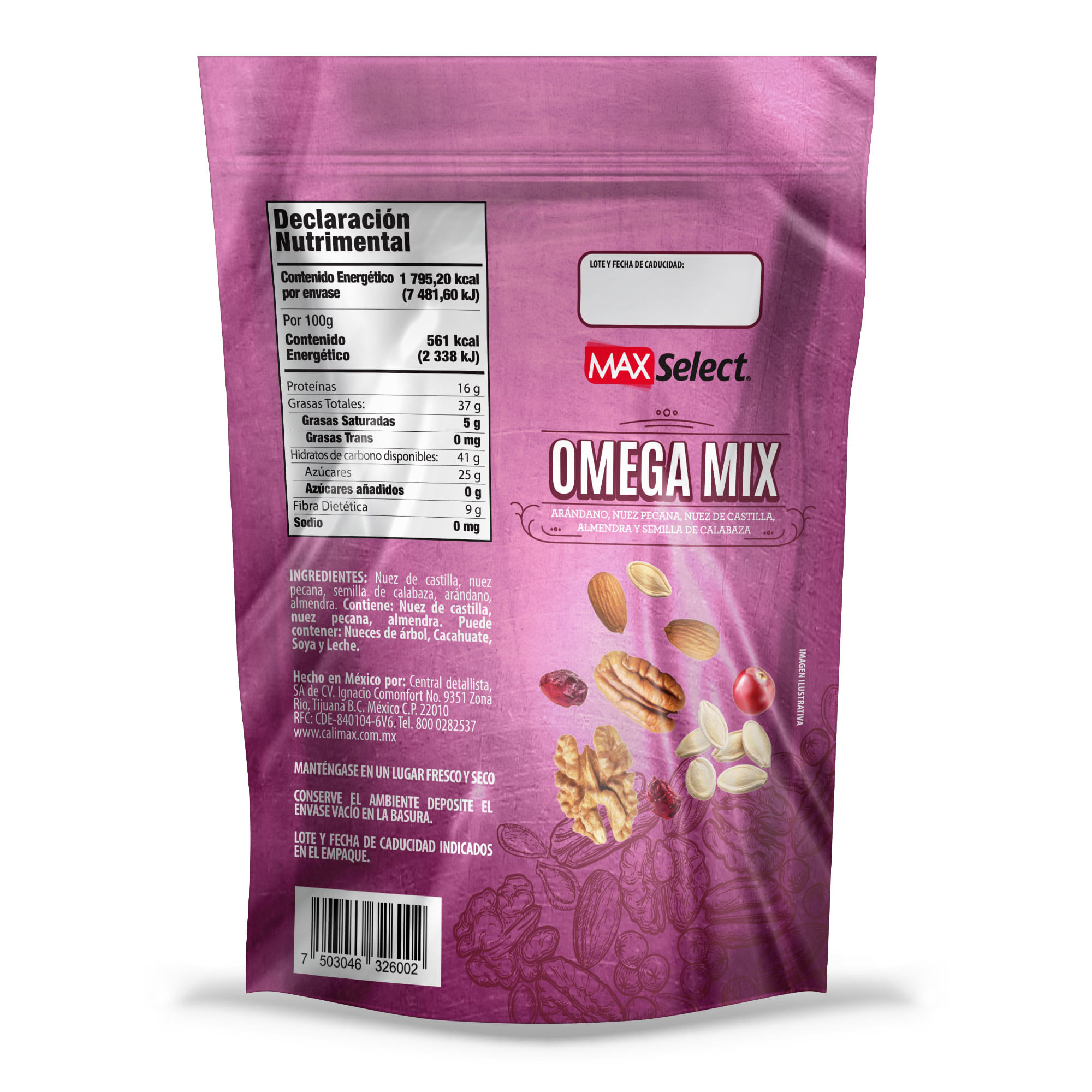 MIX NUECES OMEGA MAX SELECT 320.0 - GR