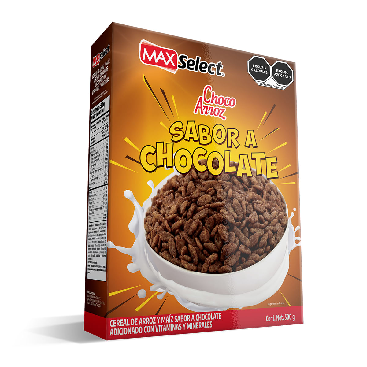 CEREAL CHOCO ARROZ SABOR CHOCOLATE MAX SELECT 500.0 - GR