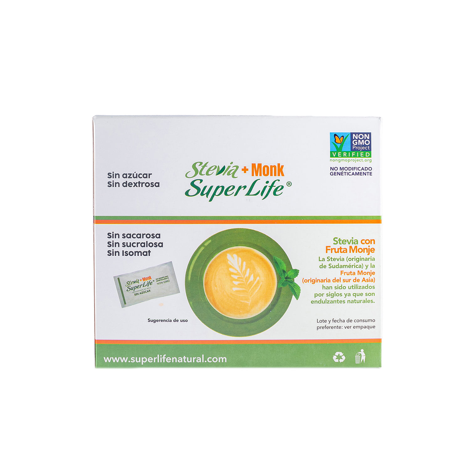 STEVIA CON FRUTA DEL MONJE SIN AZUCAR SUPER LIFE 150.0