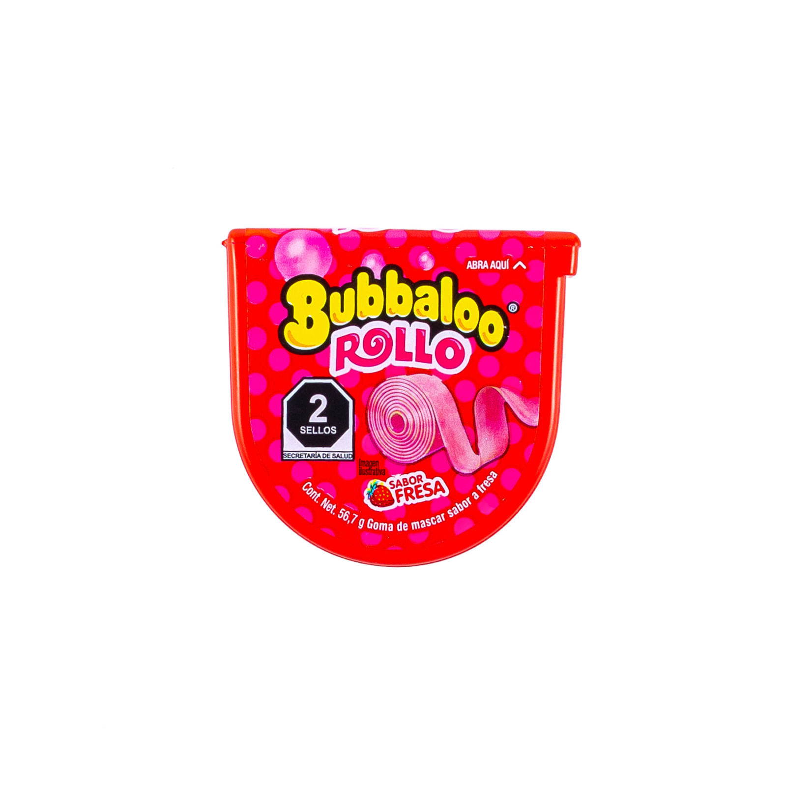 GOMA DE MASCAR ROLLO FRESA BUBBALOO 56.7 - GR