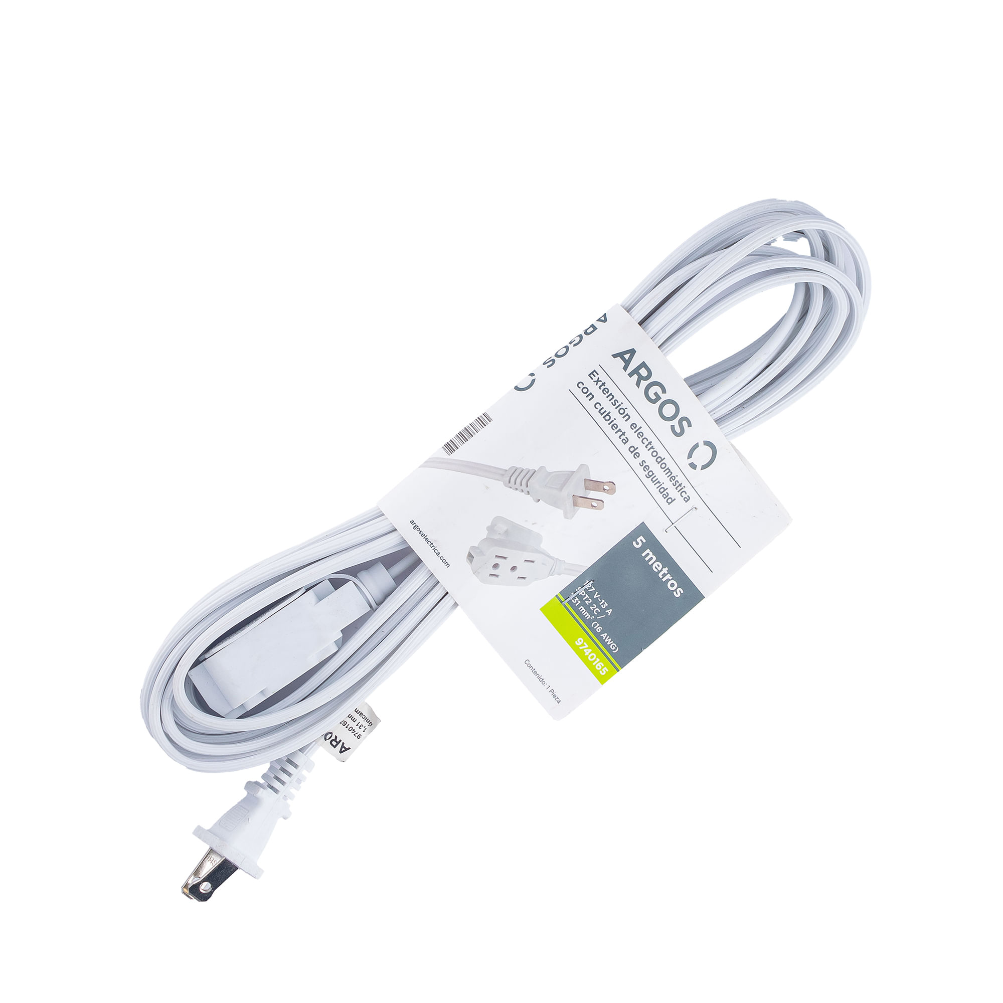 EXTENSION ELECTRODOMESTICA 5MT ARGOS 1.0 - PZA