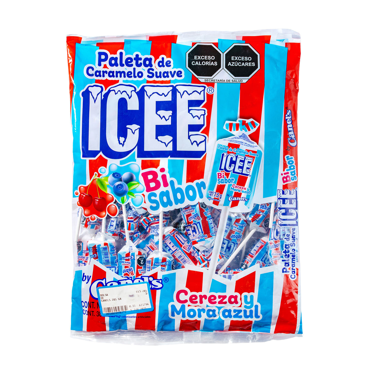 BOLSA DE PALETAS ICEE BI SABOR CANELS 285.0 - GR